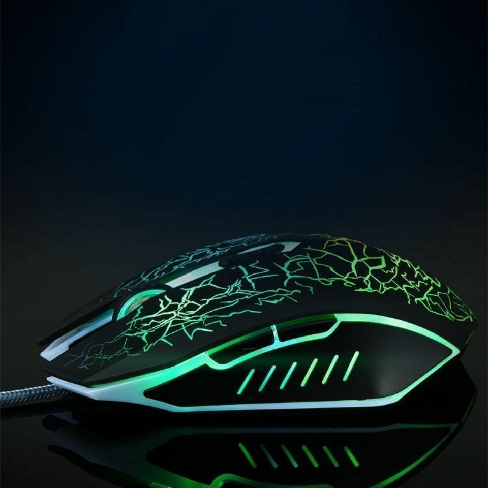 Мышь, игровая, RGB, оптическая, USB Type-A/C, 2400 dpi, 7 режимов подсветки
