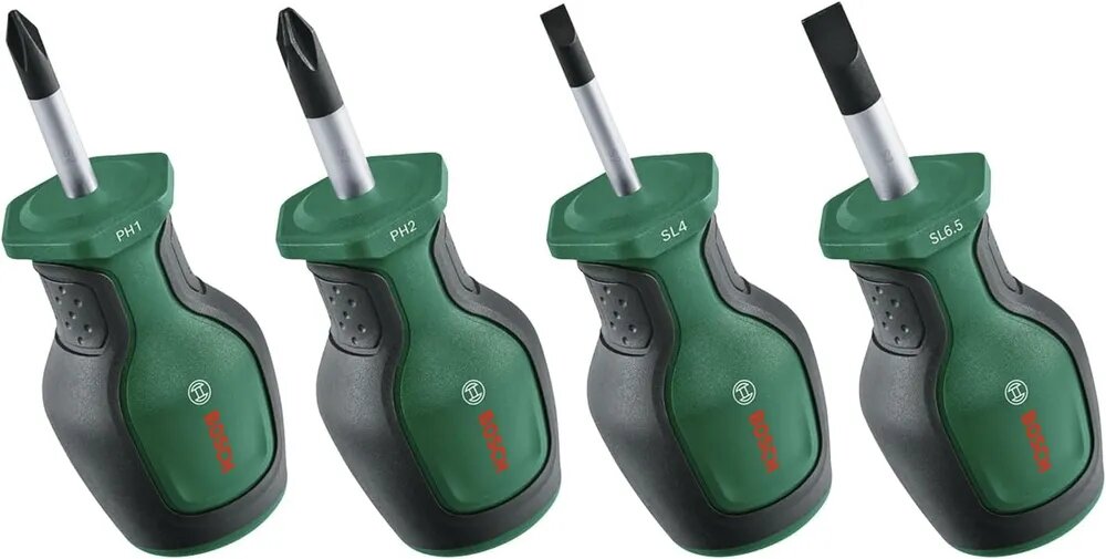 Bosch Home And Garden Универсальный Набор коротких отверток, 4 предметов, 1600A032UJ