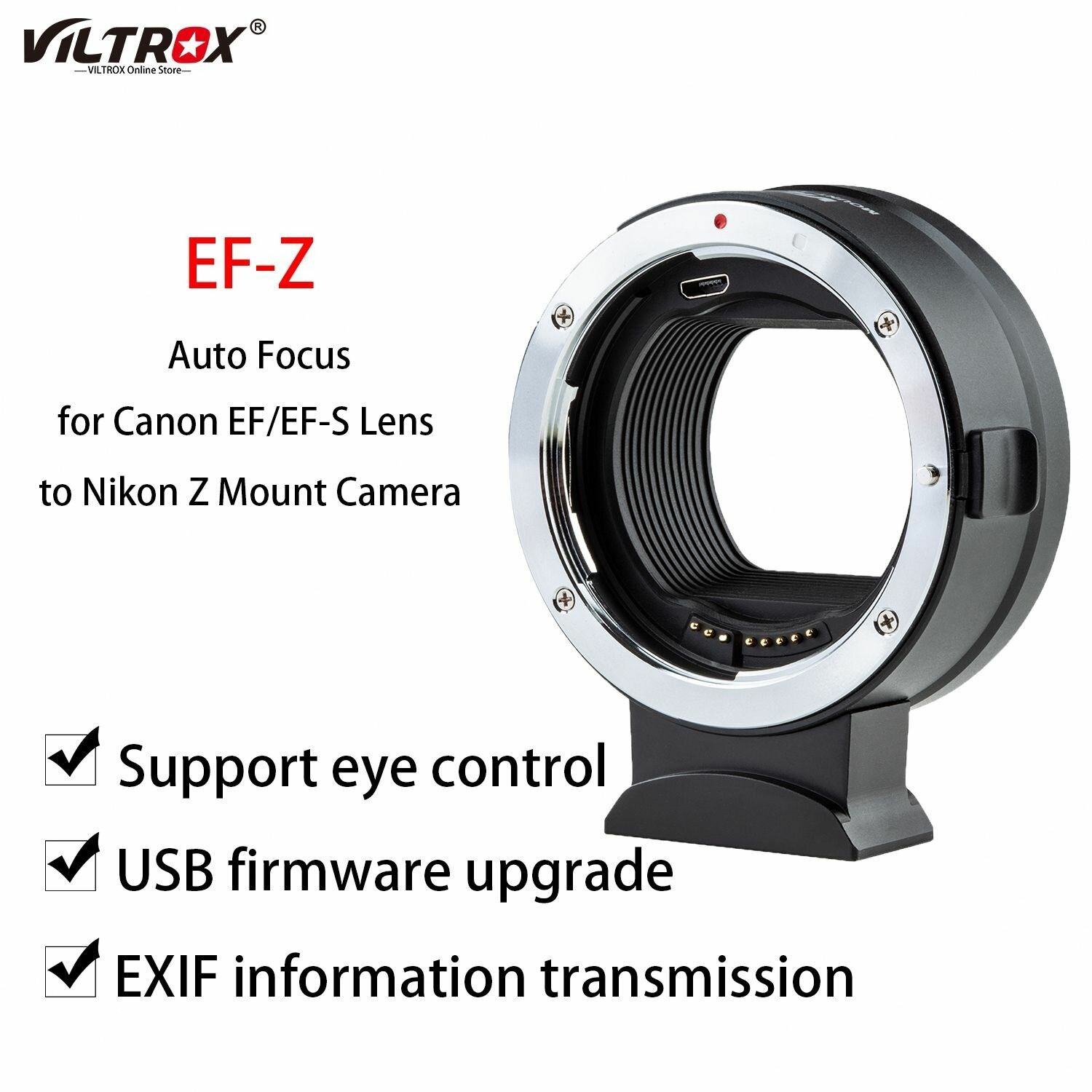 Адаптер Viltrox EF-Z для объектива Canon EF/EF-S на байонет Nikon Z