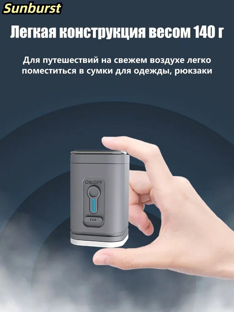 Беспроводная портативный Насос электрический для бассейнов, матрацев, надувной мебели, с пять насадками, Функцией Фонарь и вакуумирования, 1200 мАч, Зарядка USB Type-C