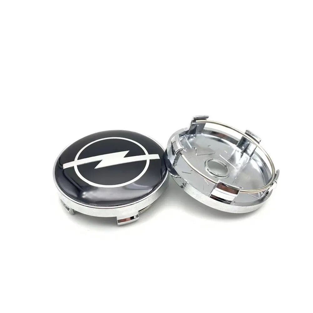 Колпачок на литые диски Opel/Опель 60/56/10 мм хромированный 4шт / Заглушка ступицы 60 мм