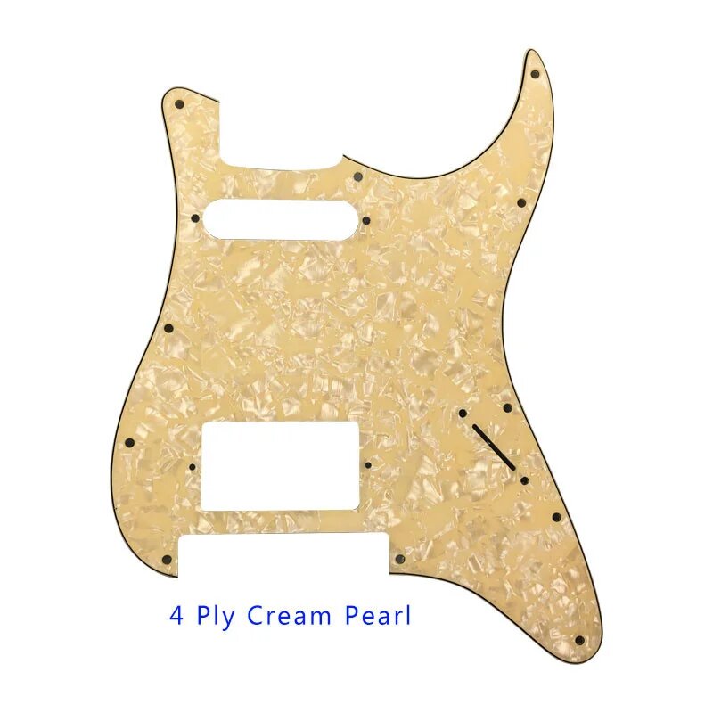 Pleroo Floyd Rose Tremolo Strat Type Pickguard Бежевый, 4Ply Cream Pearl