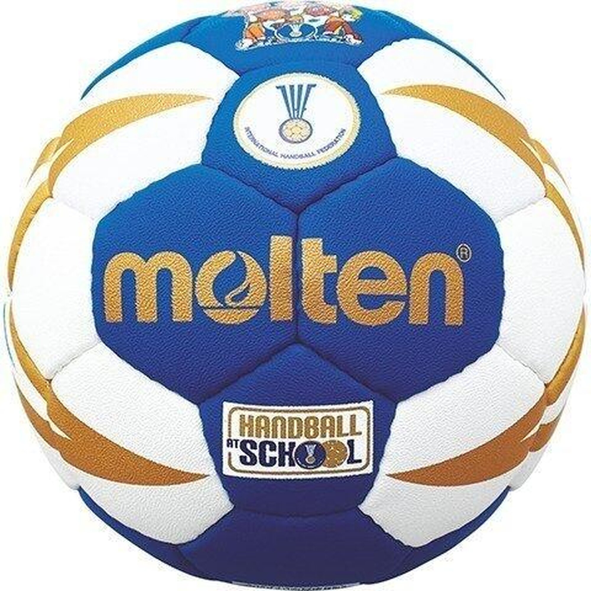 Гандбольный мяч Decathlon Molten H0X1300-BW, мягкий, 32 панели, размер 0