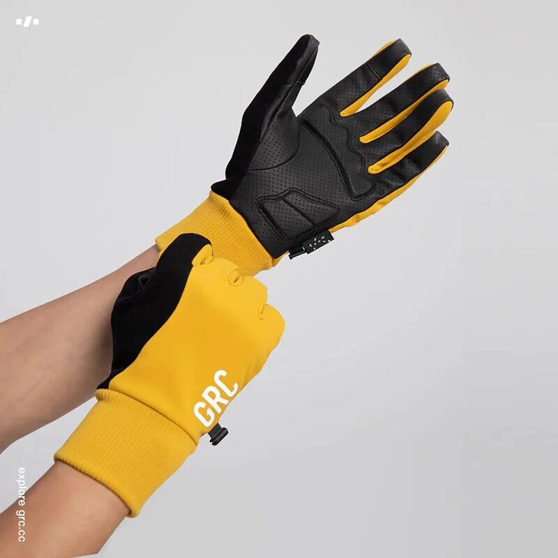 GRC зимние велоперчатки TECH серия полный палец Желтый, L, Ginger yellow