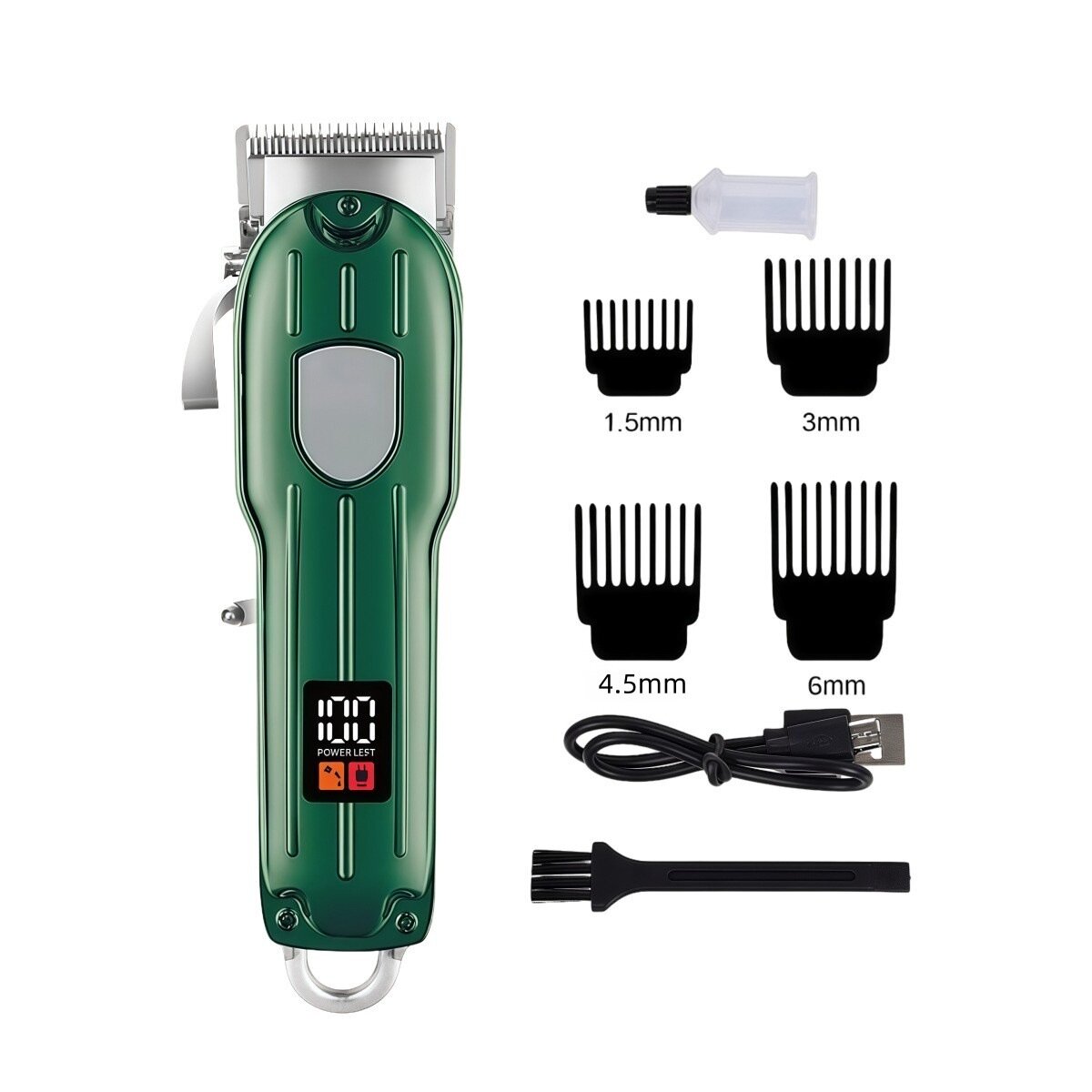 Эксклюзивная трансграничная поставка мужских машинок для стрижки волос с цифровым дисплеем, электрических триммеров для домашнего использования, мощных машинок для стрижки волос для парикмахерских.