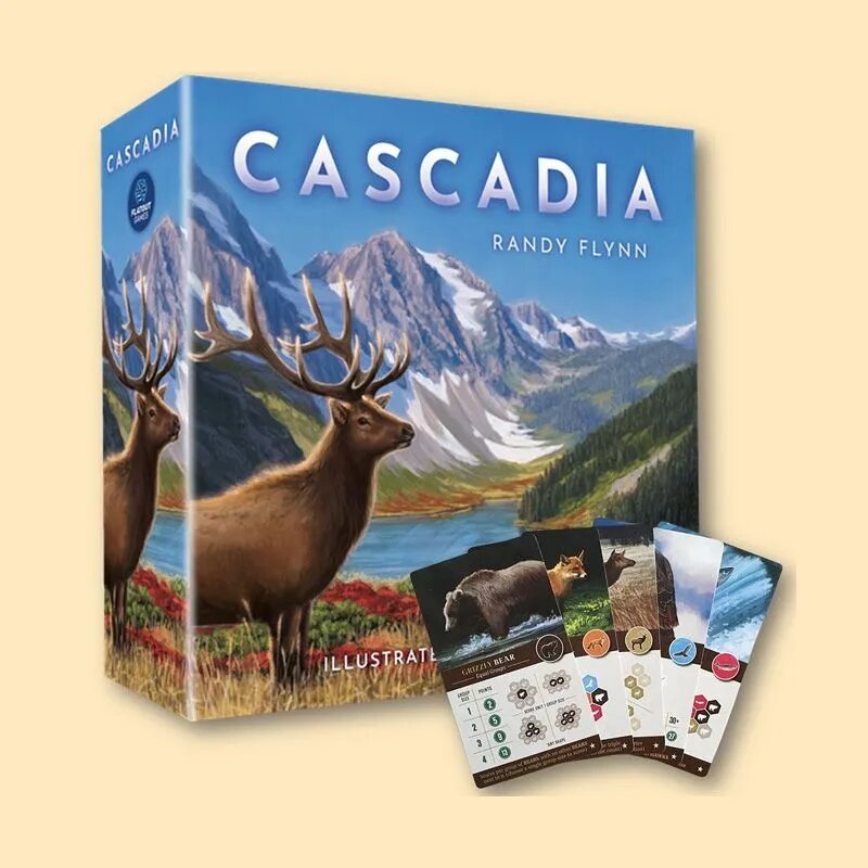 Настольная игра Каскадия Cascadia, расположенная на северо-западе Тихого океана, простая в обучении семейная вечеринка.