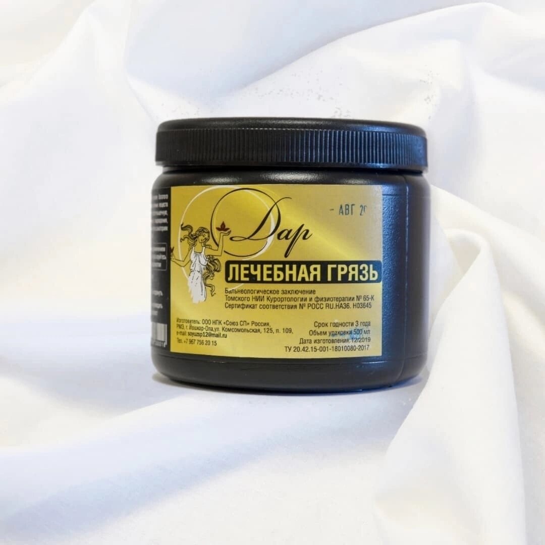 Торфяная грязь Торфяной Дар Марий Эл лечебная для тонкослойных аппликаций 500 мл