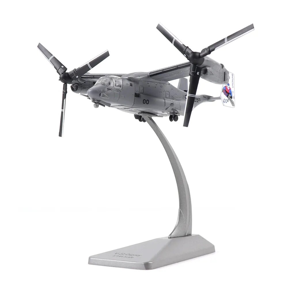Модель конвертоплана V-22 Osprey, 1:144. ВМС США. Готовая, металлическая. С поворотными гондолами. Коллекционная.