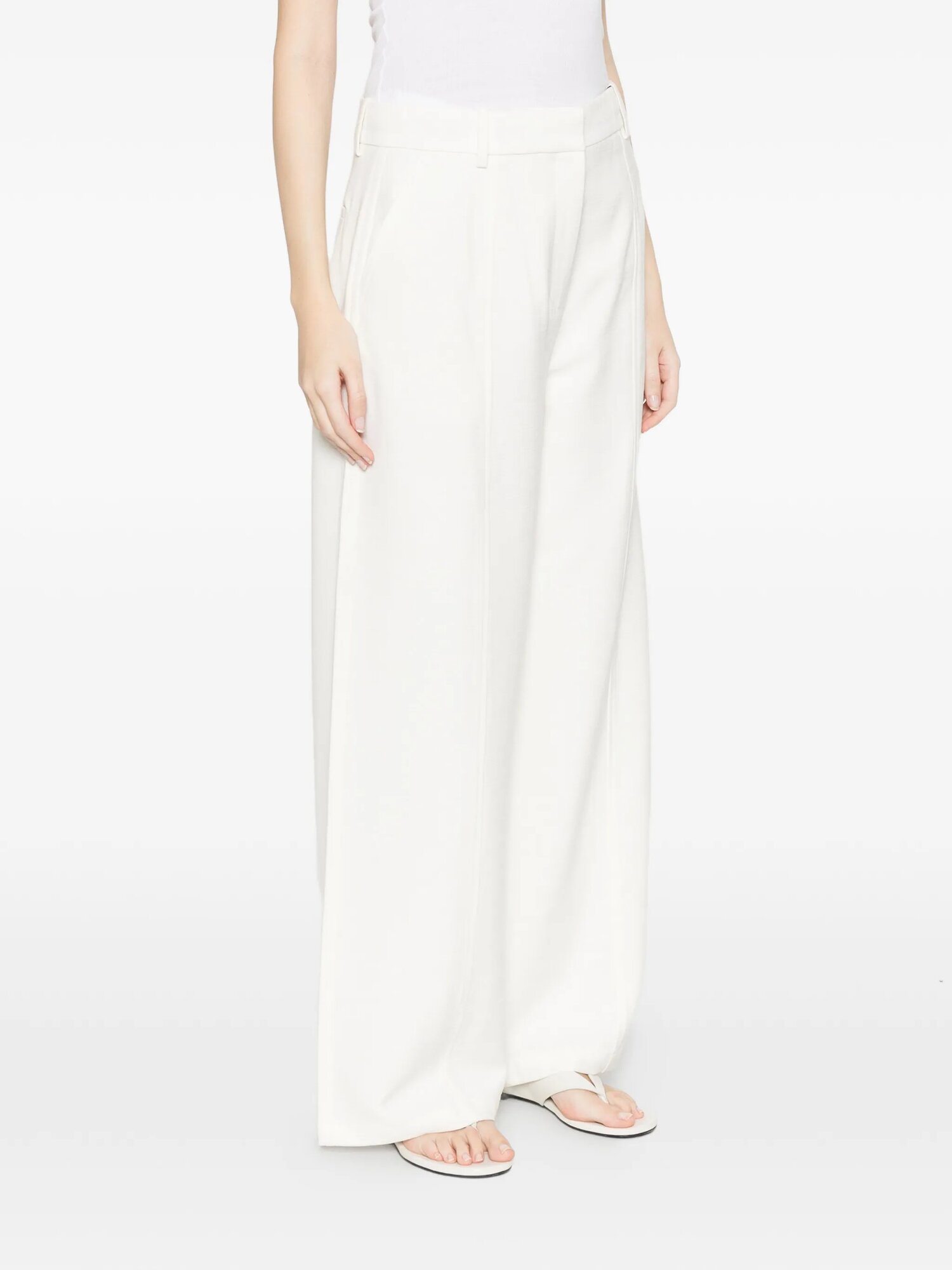 Брюки CALVIN KLEIN Wide-leg trousers, размер 8 US, разноцветный — фото 1