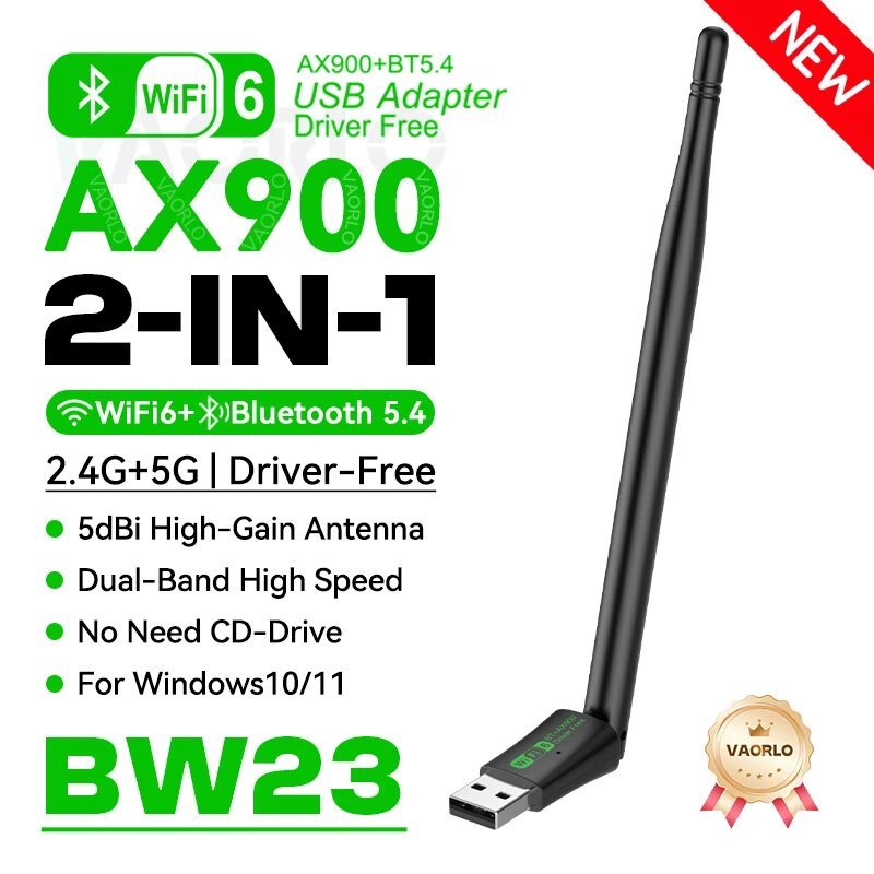 VAORLO AX900 беспроводная сетевая карта BW23 AX900 BT5.4