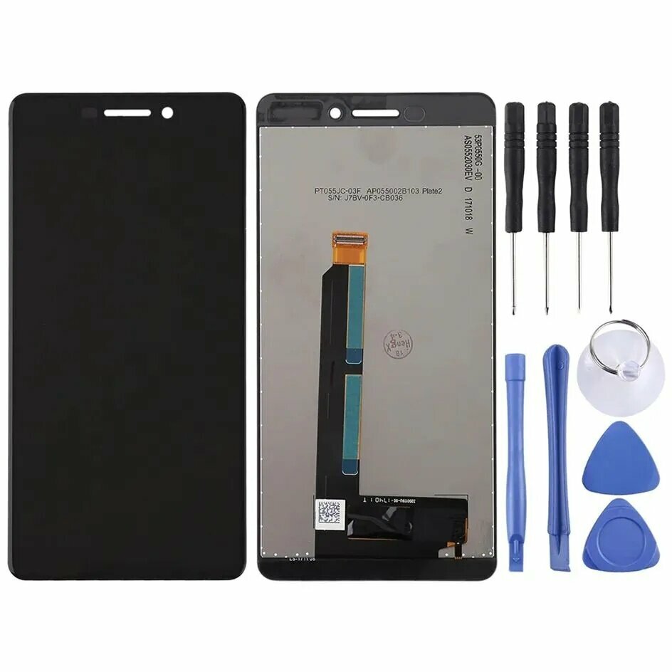 TFT LCD экран для Nokia 6 2018 / 6.1 SCTA-1043 TA-1045 TA-1050 TA-1054 TA-1068 с диджитайзером, полная сборка (черный)