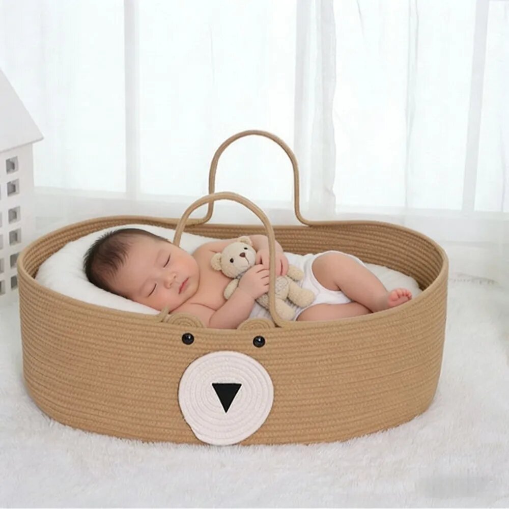 Люлька-переноска темно-коричневый Люлька-переноска для новорожденного, хлопковая нить 70*40*25 см