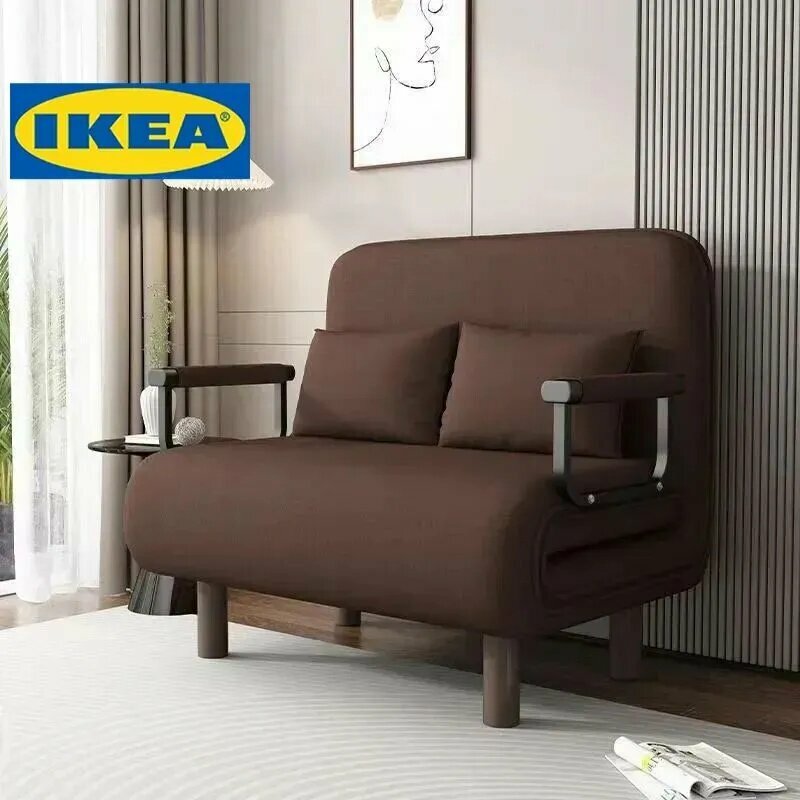 IKEA Диван раскладной, механизм Реклайнер, 150х190х28 см, темно-коричневый
