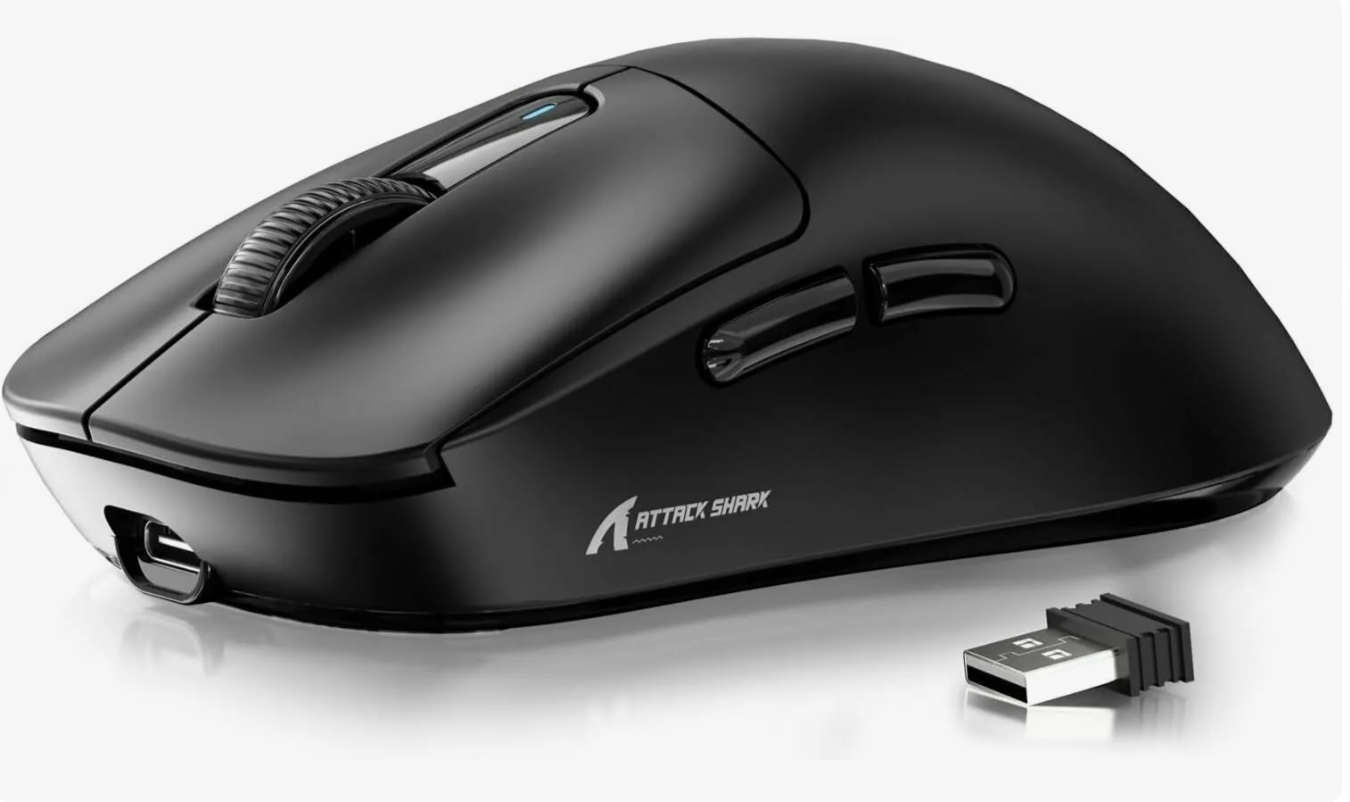 Мышь Attack Shark X11 PAW3311 Black, беспроводная, с док станцией