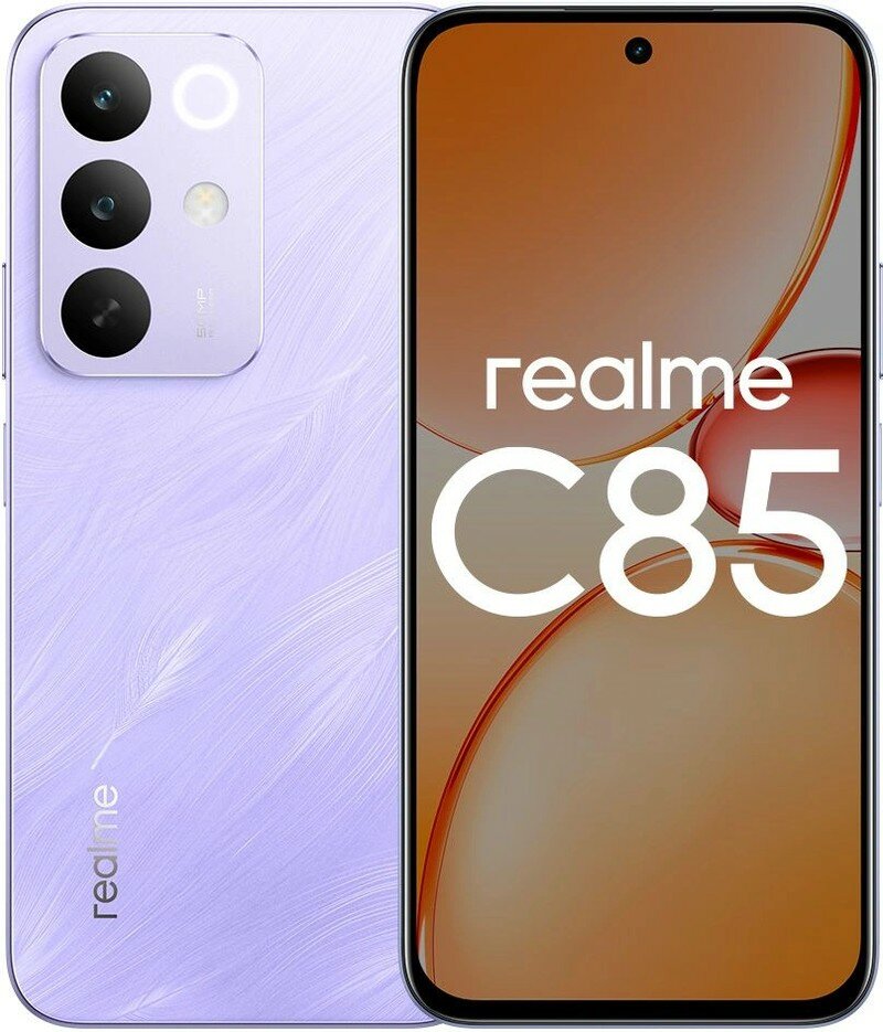 6.8" Смартфон REALME C85 8/256Gb, RMX5566, NFC, IPS, 144Гц, 7000мAч, фиолетовый