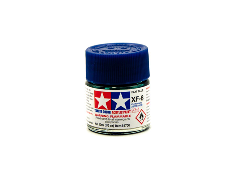 XF-8 Flat Blue, acrylic paint mini 10 ml. (Синий матовый) Tamiya 81708