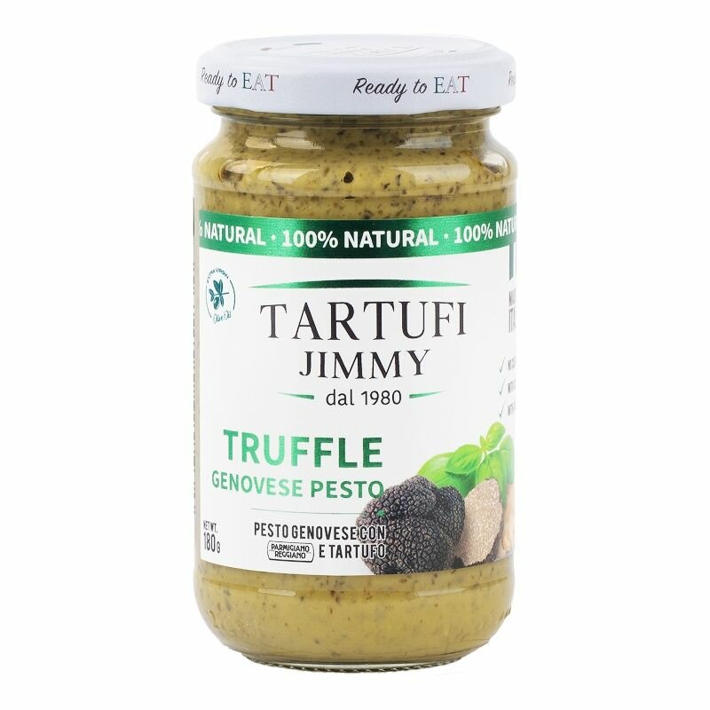 Соус TARTUFI JIMMY на осн. раст. масел Песто по-Генуэзски с трюфелем "Truffle Chef" /стекло/ 180г
