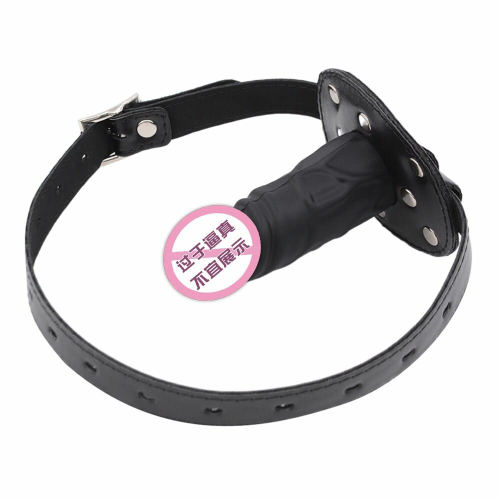 SM аксессуар фетиш-гэг с имитацией фаллоса для ролевых игр