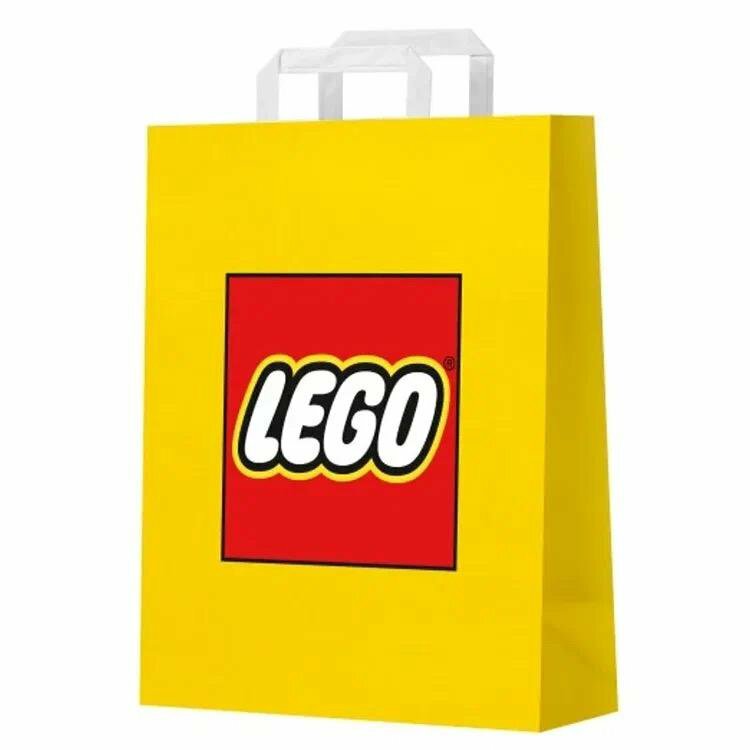 Подарочный пакет Lego Лего L размер 45 x 49 см плотный бумажный