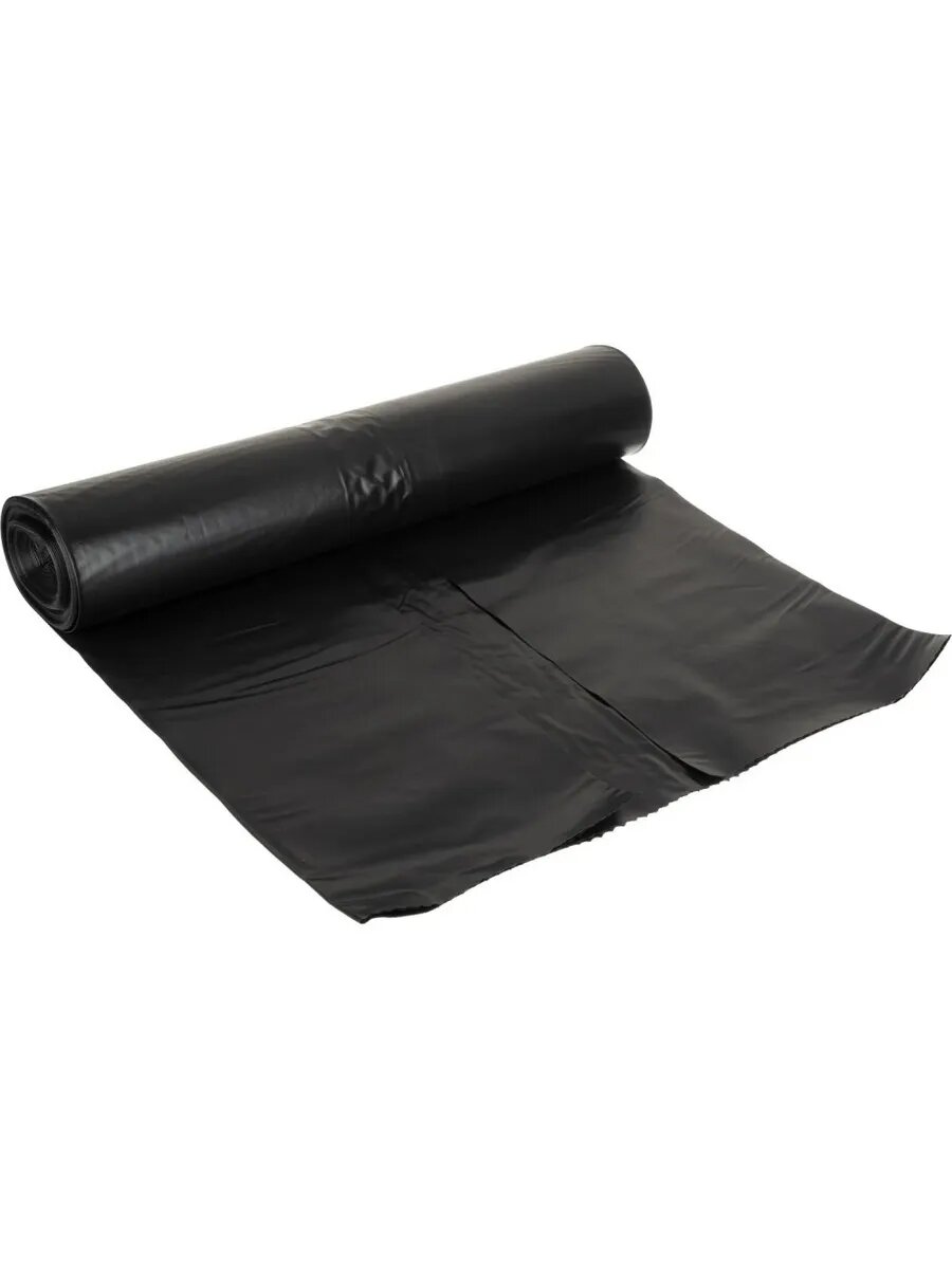 Прочные черные мешки для мусора 120л, 10 шт.