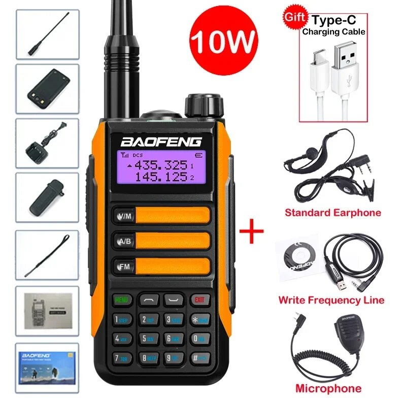 Baofeng UV16 Max V2, 10 Вт, оранжевый, Packge 8