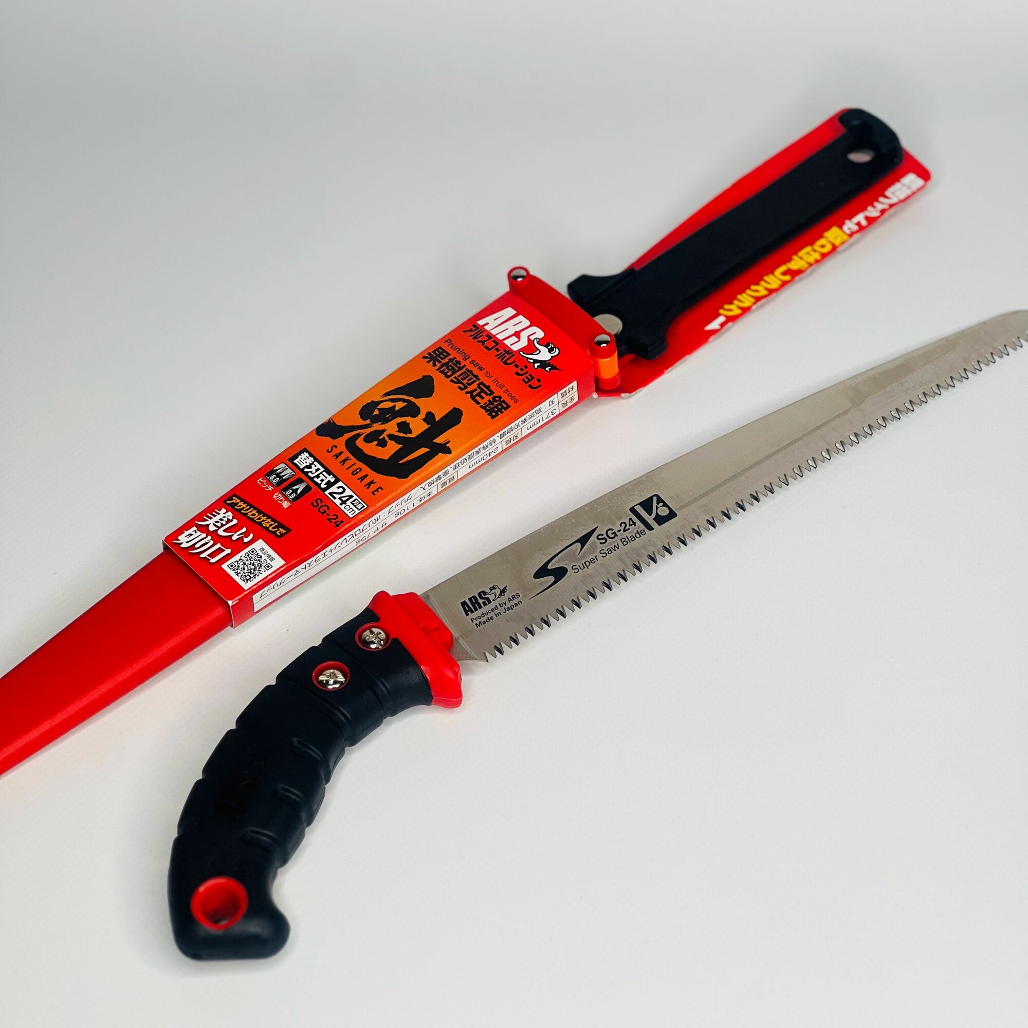 Пила ручная ARS садовая, по дереву, маленькая ножовка 240 мм