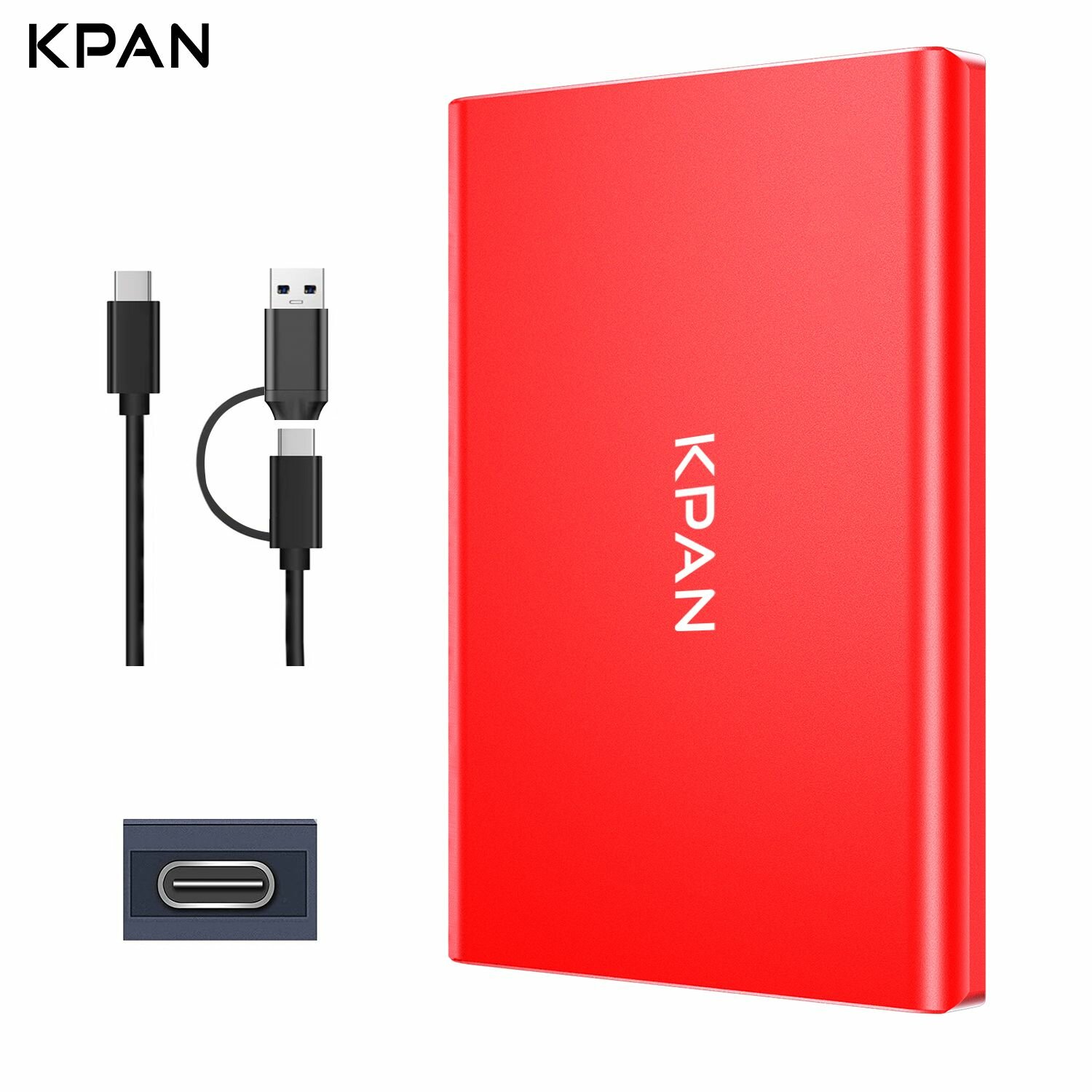 Мобильный жесткий диск KPAN 1ТБ/2ТБ подходит для телефонов Huawei, компьютеров HUAWEI, внешних игровых консолей и PS5.