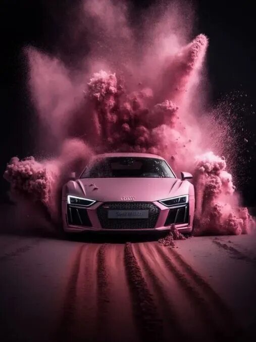 Алмазная картина "Автомобили Audi"круглый алмаз/стразыарт-версия 30x40 см
