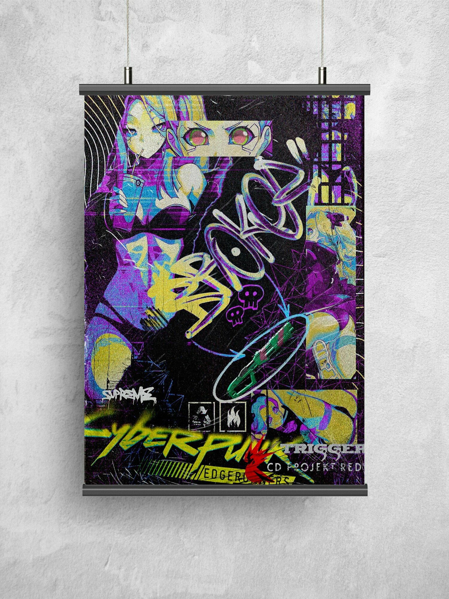 Постер "Киберпанк: Бегущие по краю" 30х42 плакат без рамки