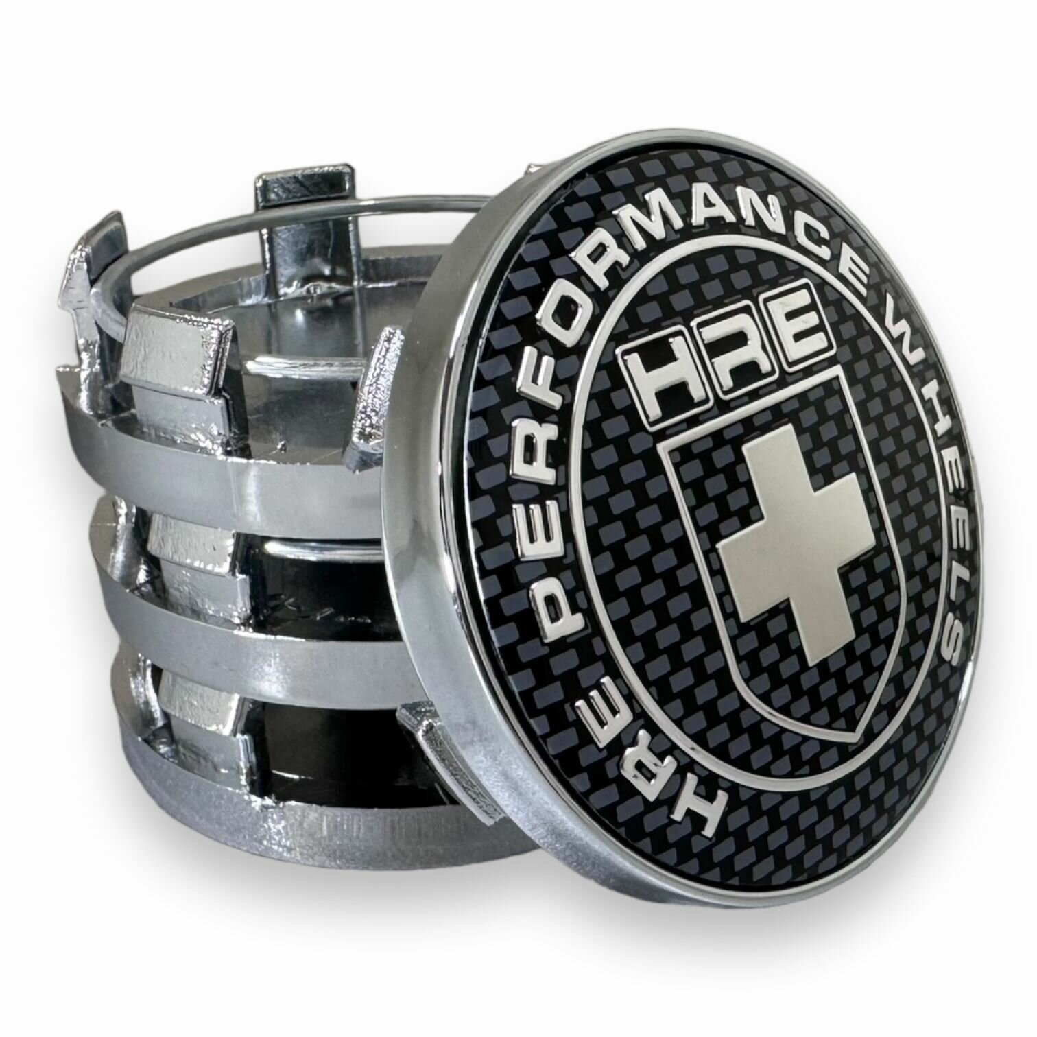 Колпачки заглушки на литые диски HRE карбон 60/56/9, 4 колпачка