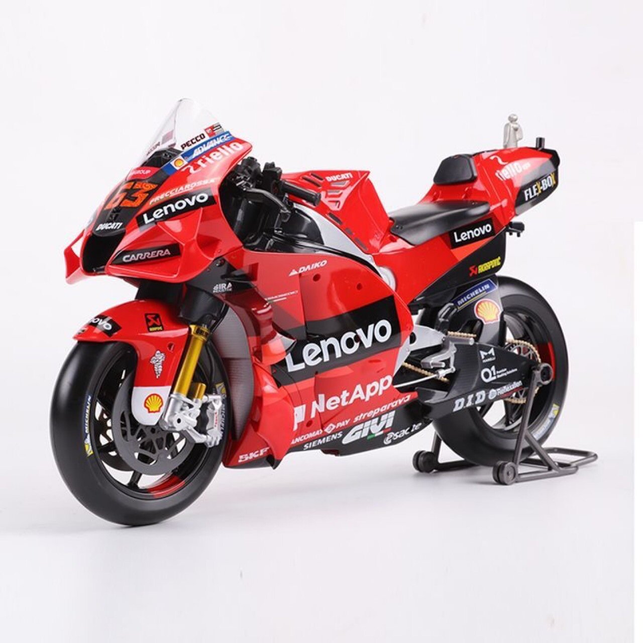 Фигурка Meritor 1/6 Ducati, крупномасштабная коллекция моделей мотоциклов из сплава Lenovo Fleet 2022, коллекция № 63