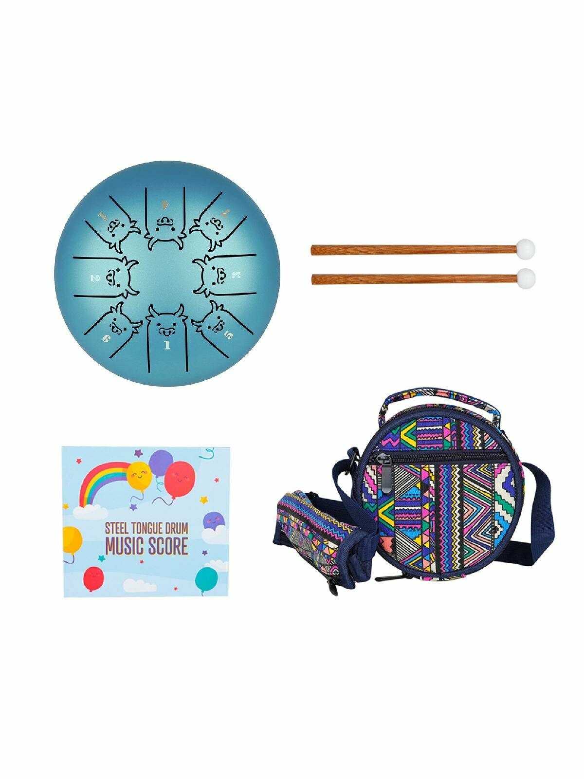 12 Зодиакальных Эфирных Барабанов 8 Нот Стальной Язычковый Барабан Ручной Барабан Легко играть