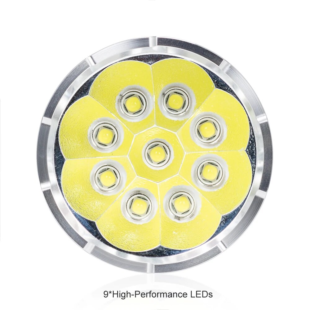Мощный перезаряжаемый фонарь EDC LED для кемпинга, уличный фонарик 520 м, 20000 люмен, 46950, Green
