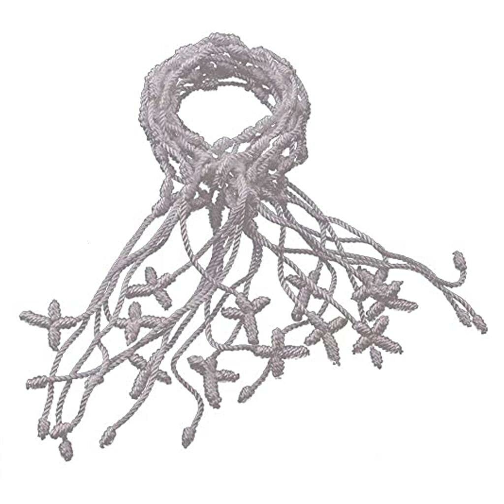 Браслет регулируемый из шнура с 7 узлами, Белый