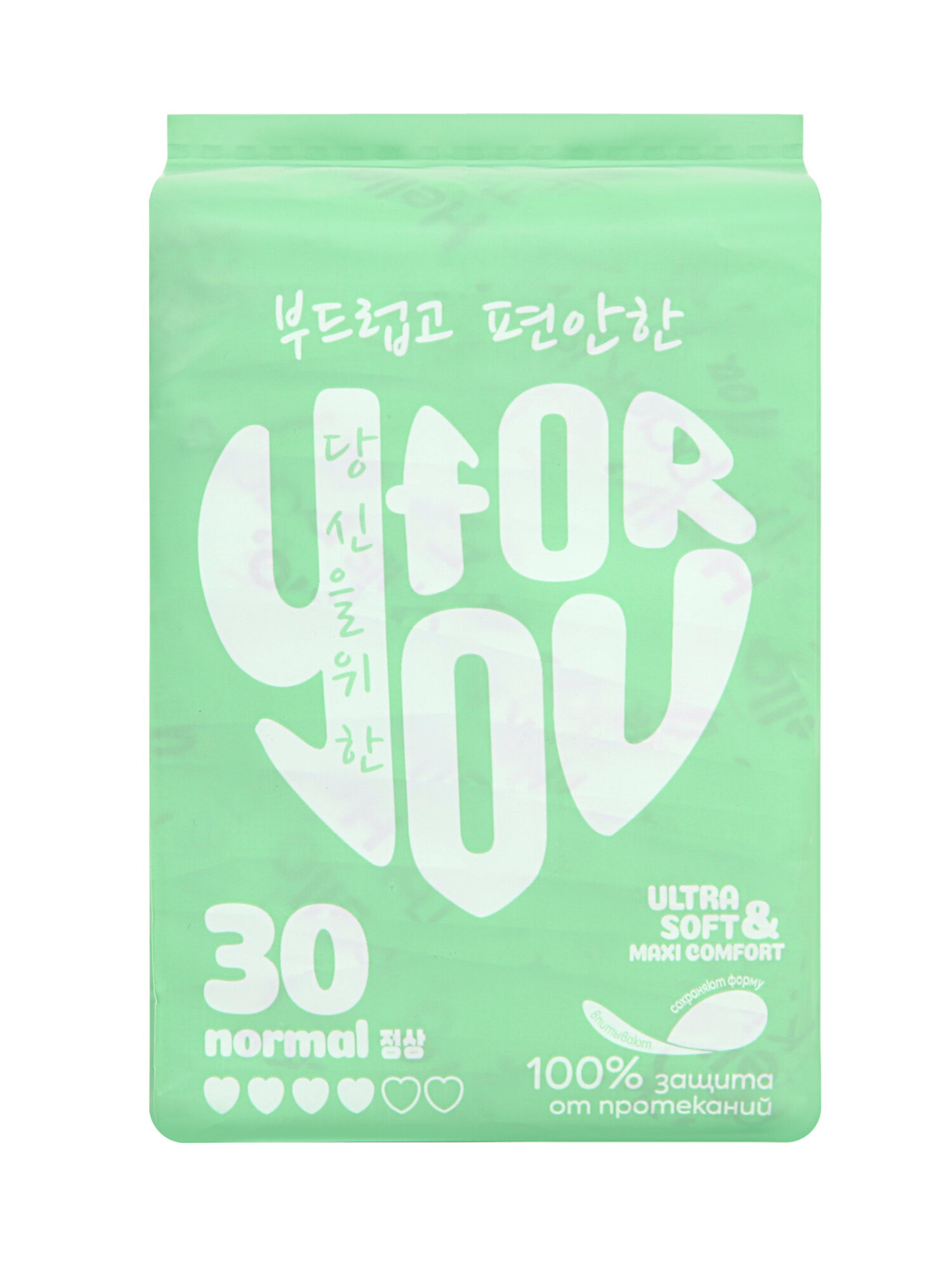 Прокладки гигиенические For You Normal, 4 капли из 6, 30шт