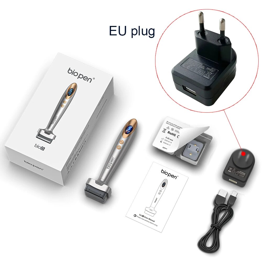 Bio Pen Derma Stamp с EU plug, золотой, 0.25 мм