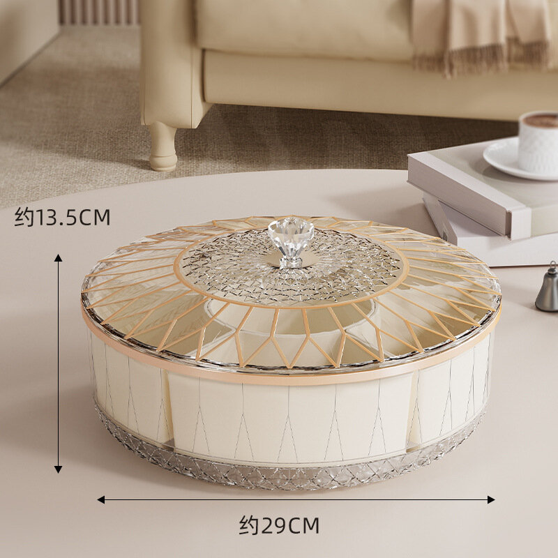 Фруктовая тарелка, высококачественная коробка для закусок и конфет, вращающийся отсек, съемная, моющаяся, простая модная коробка для хранения сухофруктов