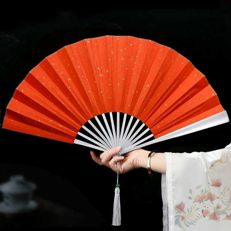 Самозащитный оружие веер кунг-фу складной веер из титанового сплава чистого металла железа для мужчин десяти-дюймовый складной механический веер тай-чи крест