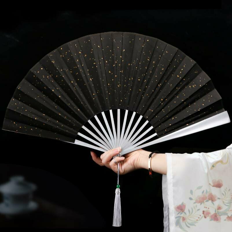 Самозащитный оружие веер кунг-фу складной веер из титанового сплава чистого металла железа для мужчин десяти-дюймовый складной механический веер тай-чи крест