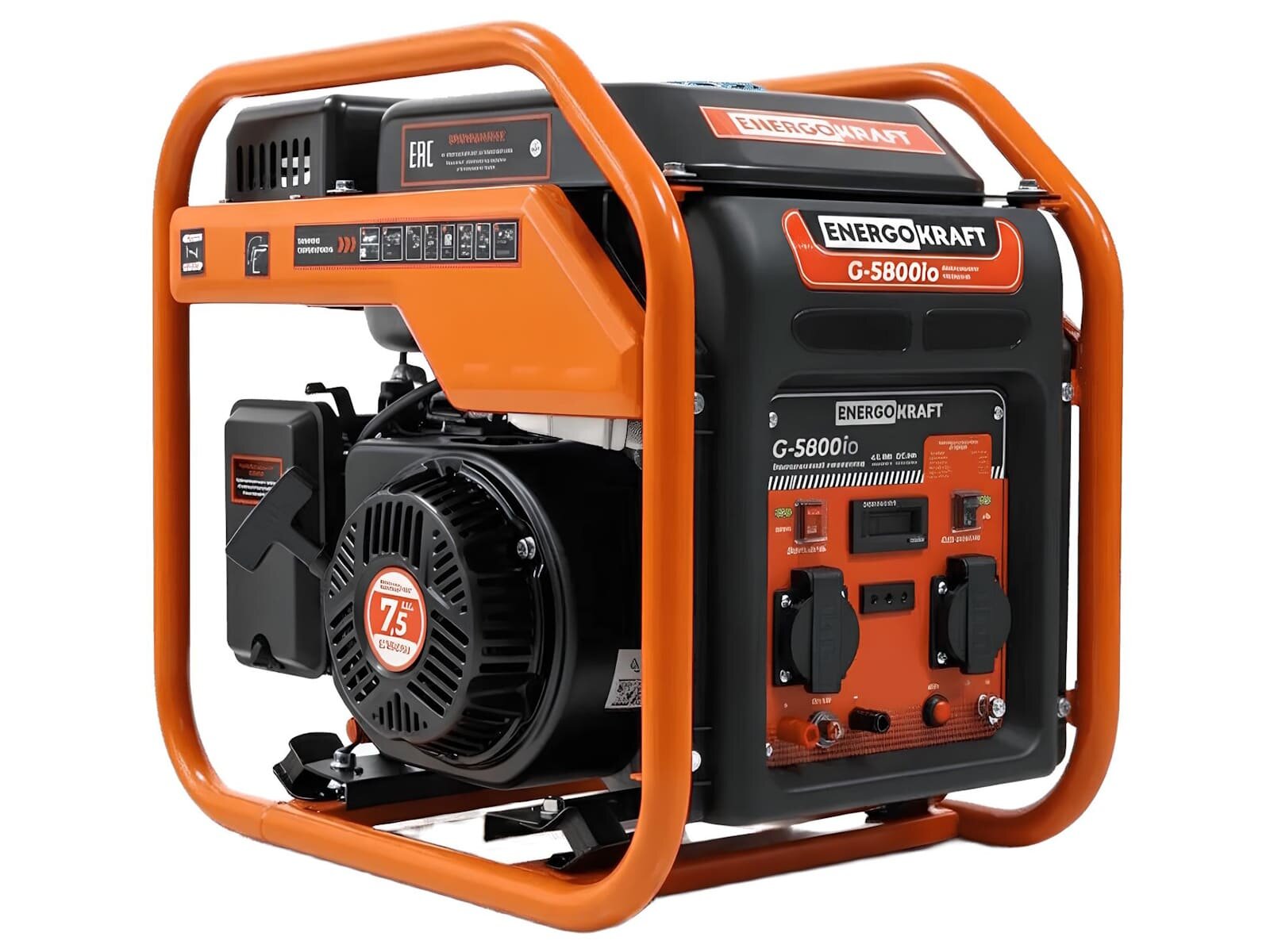 Бензиновый генератор инверторный EnergoKraft G-5800io (5 кВт, ручной запуск)