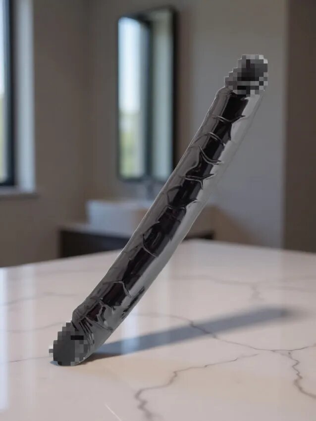 ToyFa Фаллоимитатор ПВХ Black & Red, 902019, D: 4.2 см, длина: 31 см, черный