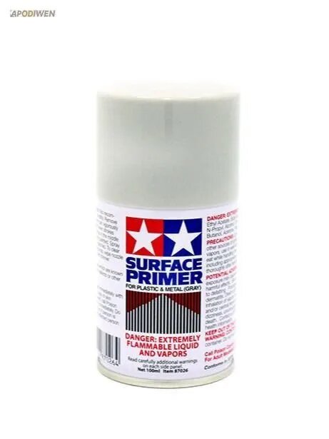 Грунтовка для сборных моделей Apodiwen Surface Primer For Plastic & Metal (Gray) 100ml