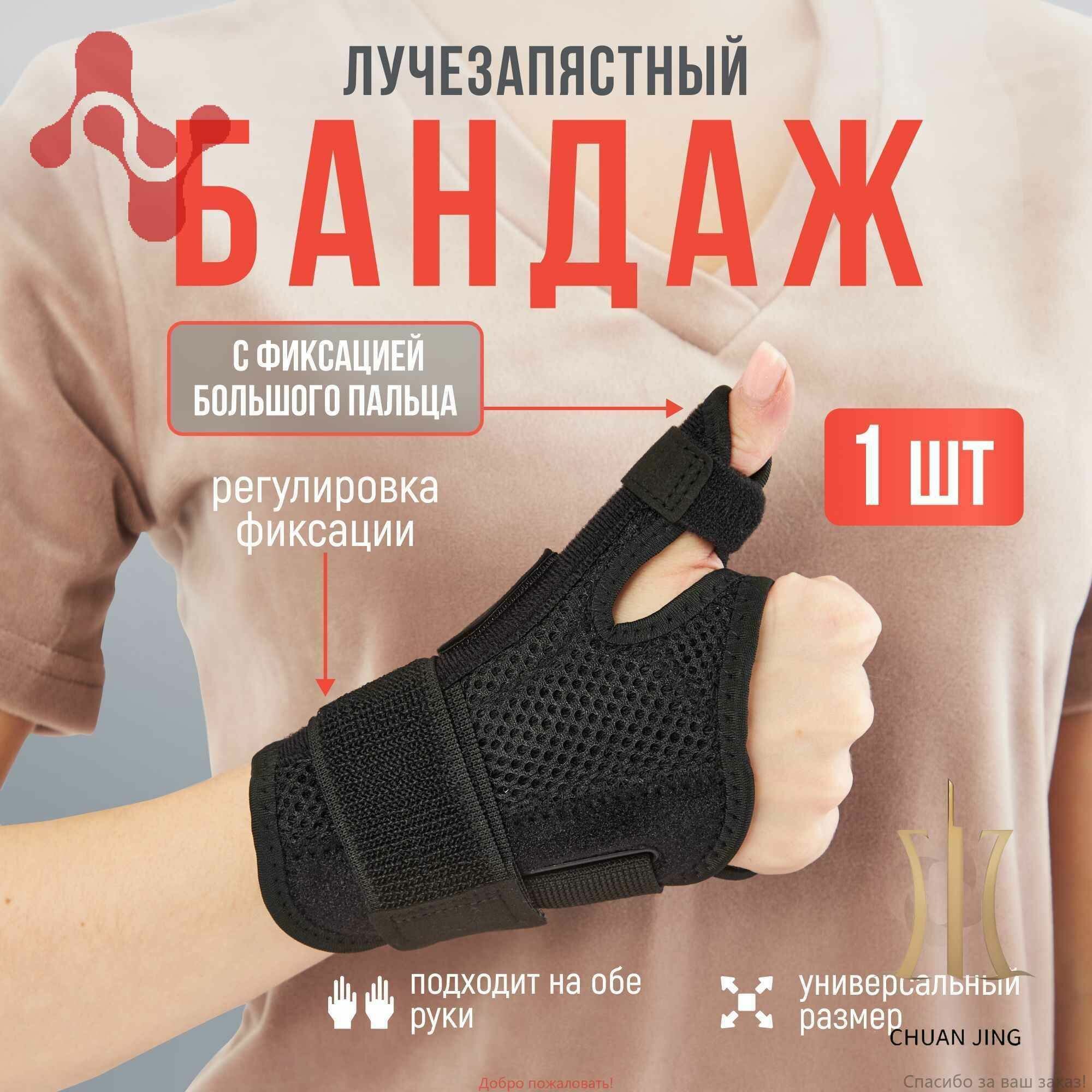 MEKDING Бандаж на большой палец левой и правой кисти руки, ортез лучезапястный, фиксатор с металлической пластиной для фиксации и иммобилизации пястно-фалангового сустава, универсальный размер