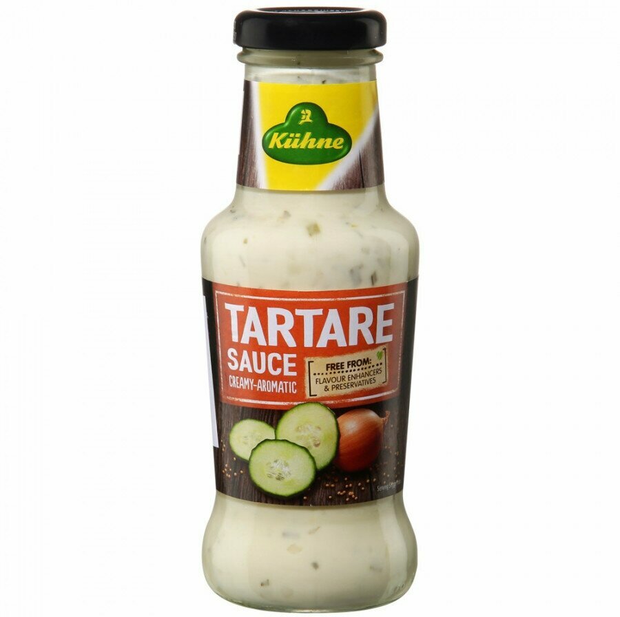 Соус KUHNE "Тартар", неострый, натуральный, в стеклянной упаковке, 250 г