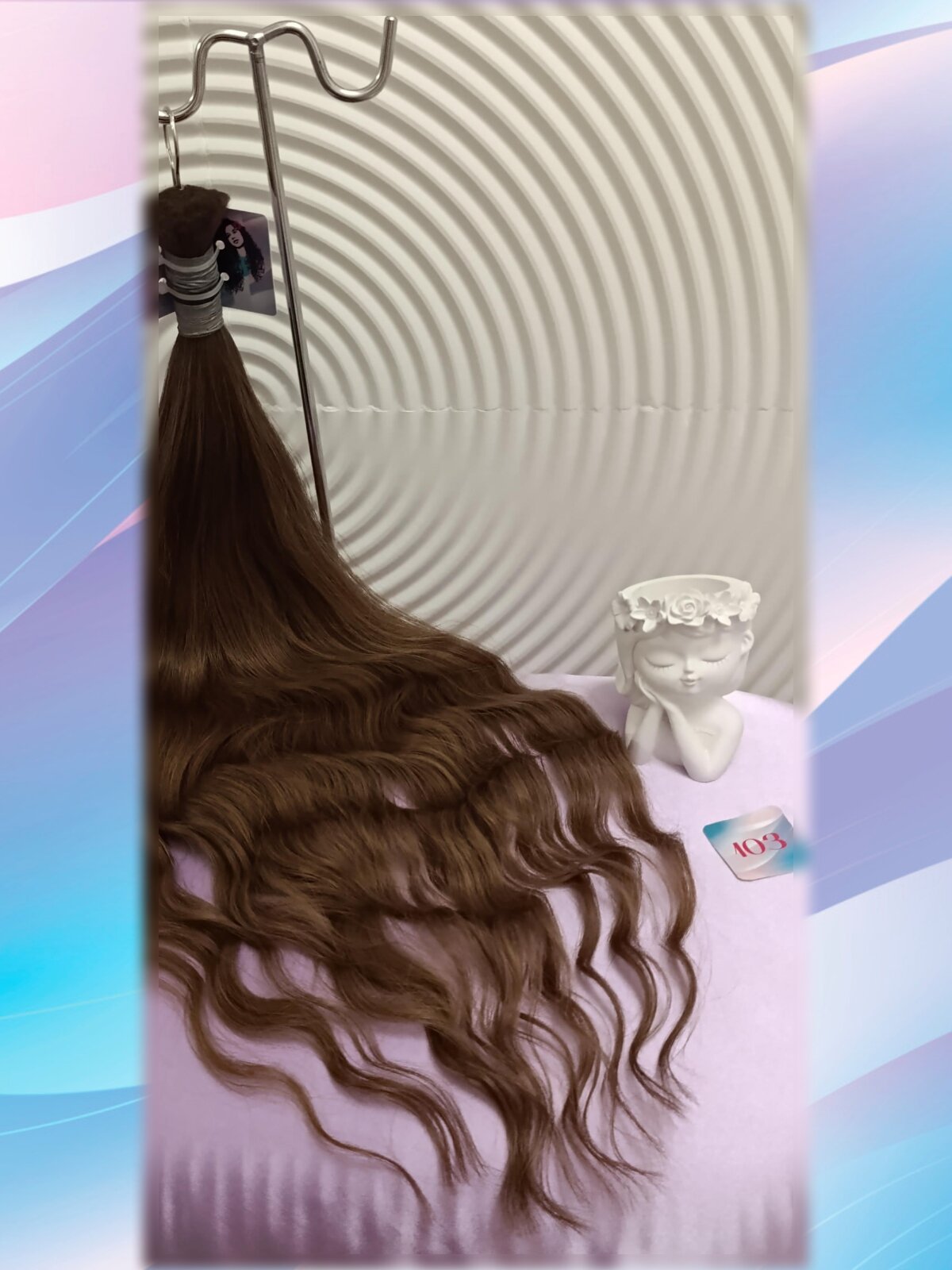Волосы для наращивания CurlLink, натуральные, волнистые, кудрявые, 60 см