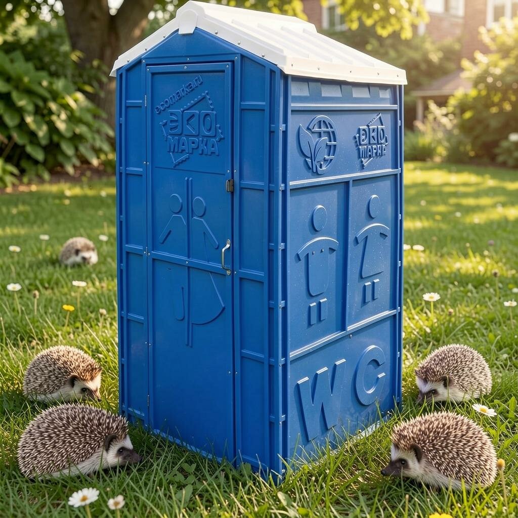 Туалетная кабина экомарка синяя