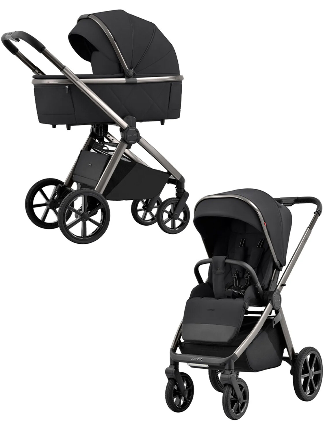 Коляска 2 в 1 CARRELLO Omega CRL-6530/1 Absolute Black