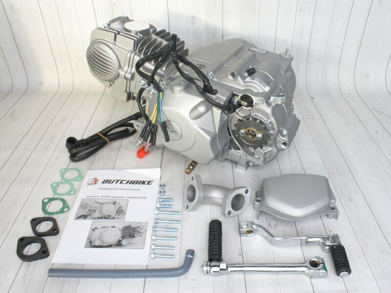 PitBikeClub Двигатель YX 140см3 в сборе, электростартер, полуавтомат 1P56FMJ (X150)