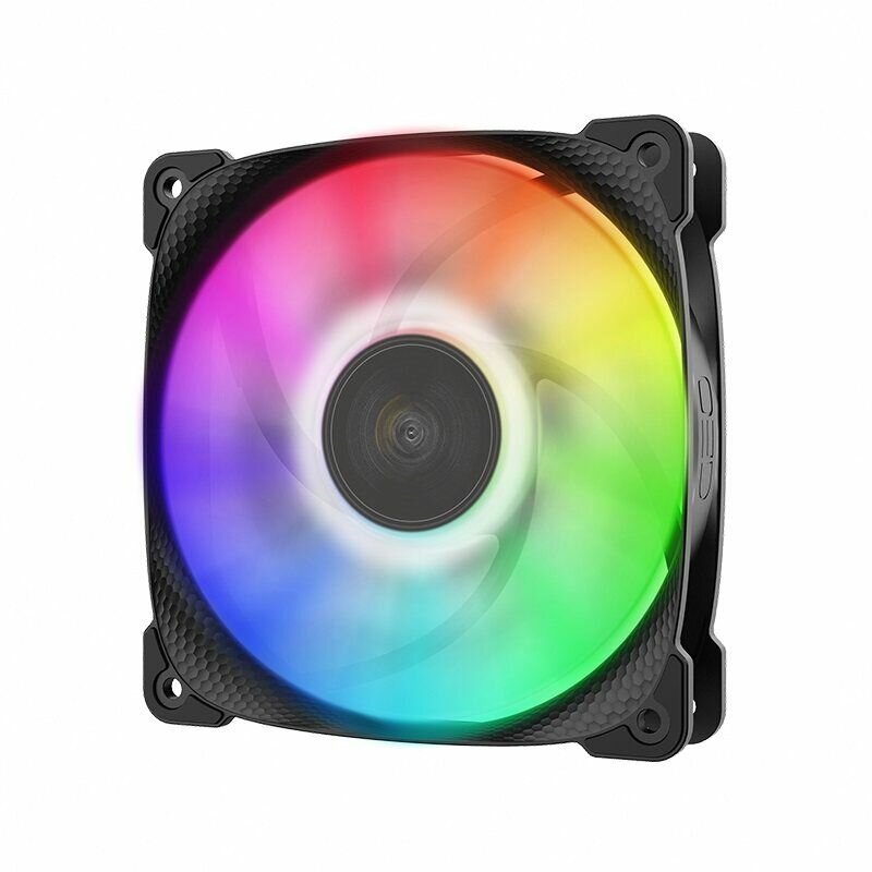 Вентилятор для корпуса Geometric Future Squama 2501B Single Pack (120mm, 2000 RPM, 80.81 CFM, 34.2 dBA, 5V ARGB, Black)