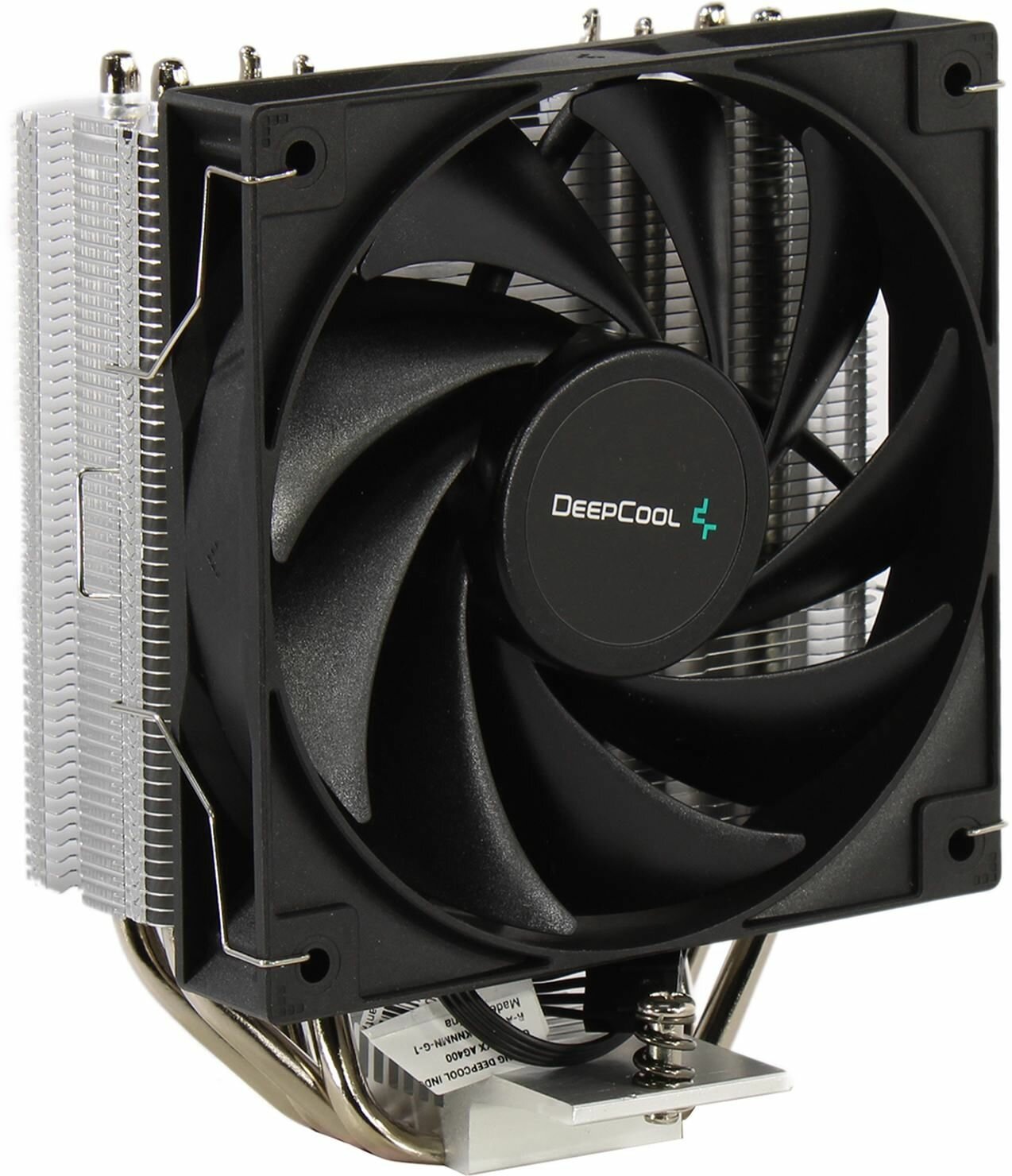 Кулер для процессора DeepCool AG400 R-AG400-BKNNMN-G-1 (4пин, 115x/1200/1700/AM4/AM5,31.6дБ,500-2000об/мин, Al+тепл. трубки)